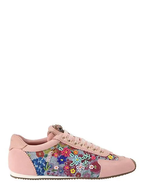 Kurt Geiger Islington Embroidered Woven Trainers - Blue/pal.c