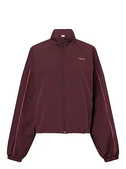 GYMSHARK Oversized Woven Zip-through Jacket - Cherry Purple/reset Pink