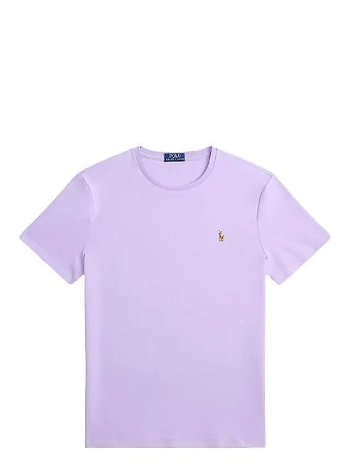 Polo Ralph Lauren Logo-embroidered Short-sleeved Cotton-jersey T-shirt - Powder Purple