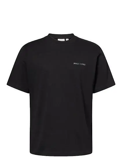 DAILY PAPER Metal Shield Crewneck Cotton-jersey T-shirt - Black