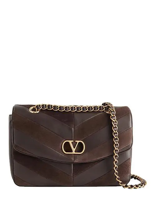 Valentino Garavani Djuna Shoulder Bag - Oak Brown/testa Di Moro