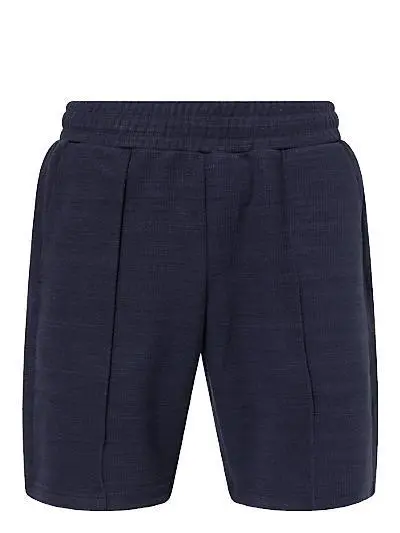 ARNE Cavour Textured Jacquard Shorts - Navy