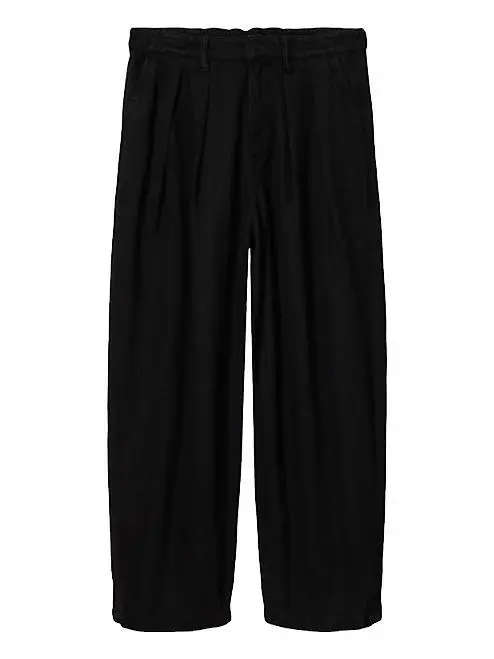 ALLSAINTS Becco Tapered-leg Lyocell-blend Trousers - Black