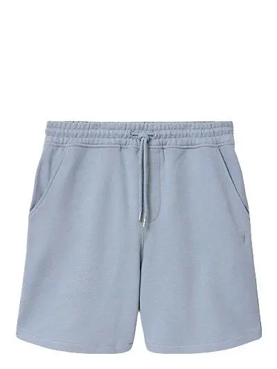 ALLSAINTS Logo Embroidered Cotton Sweat Shorts - Maya Blue