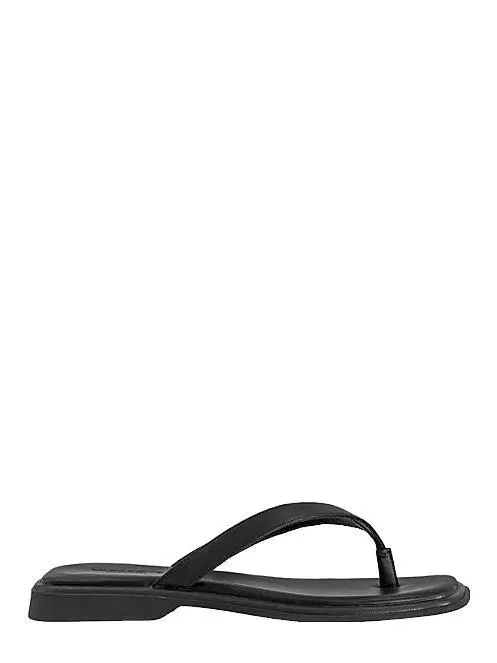 VAGABOND SHOEMAKERS Izzy Flat Leather Sandals - Black Leather