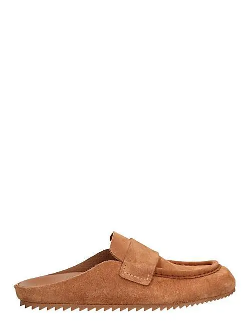PEDRO GARCIA Suede Backless Loafers - Tan