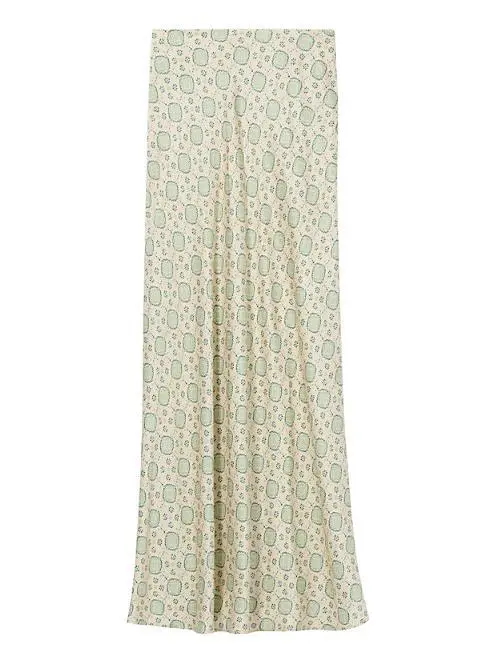 Claudie Pierlot Abstract Print Satin Maxi Skirt - Light Print