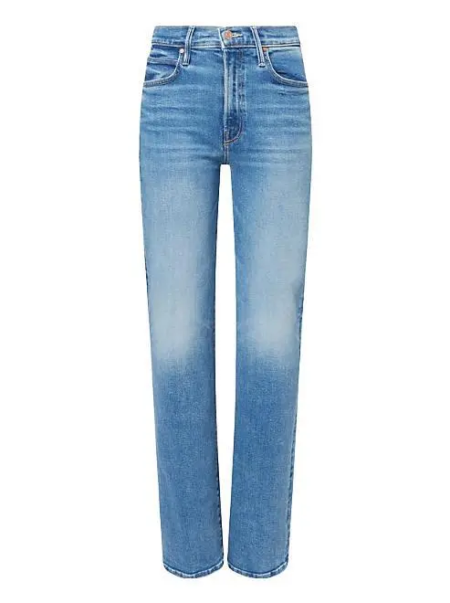 MOTHER The Kick High-rise Straight Leg Jeans - Bitchin