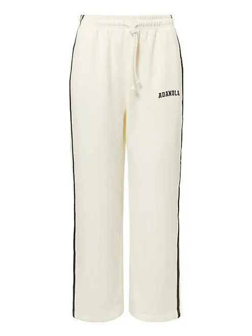 ADANOLA Varsity Loose-fit Cotton-jersey Jogging Bottoms - Mw/cb