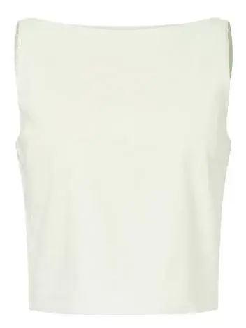 Theory Sleeveless Bateau Neckline Top - Light Sea Glass