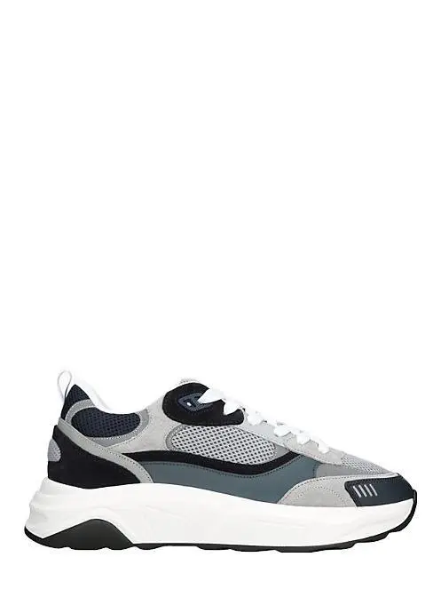 ARNE Flow Runner Leather, Suede And Mesh Trainers - Blue Other