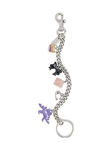 COACH Motif-chain Brass Bag Charm - Multi