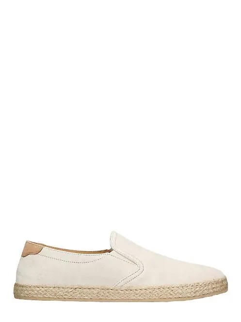 Brunello Cucinelli Round Toe Suede Espadrilles - Bone