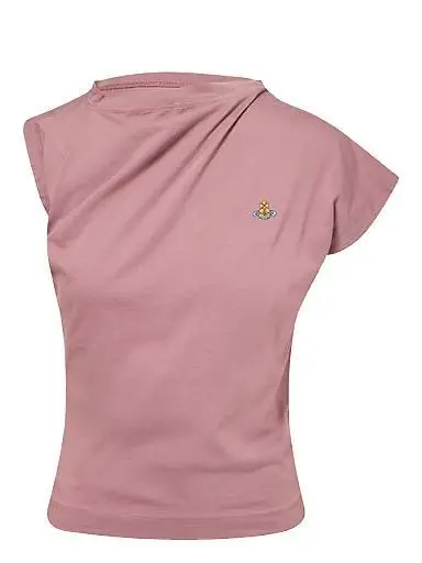 VIVIENNE WESTWOOD Asymmetrical Cotton T-shirt - Rose Brown