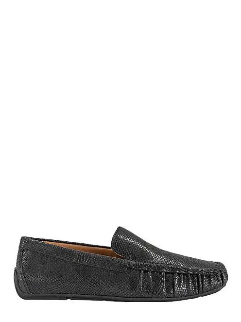 VAGABOND SHOEMAKERS Mika Embossed Leather Driving Shoes - Black Embossed