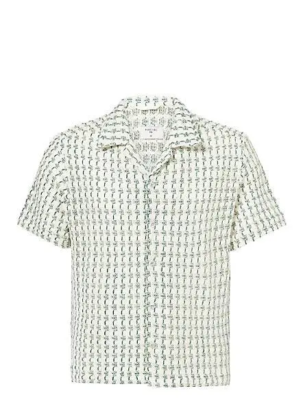 PERCIVAL Freddie Crochet Cotton-knit Shirt - Green