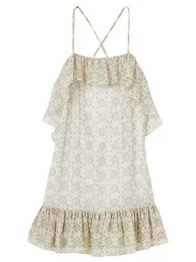 Claudie Pierlot Abstract Print Ruffled Mini Dress - Light Print