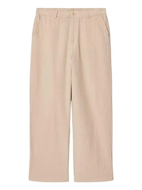 ALLSAINTS Taiko Straight-leg Cotton Trousers - Pasilla Brown