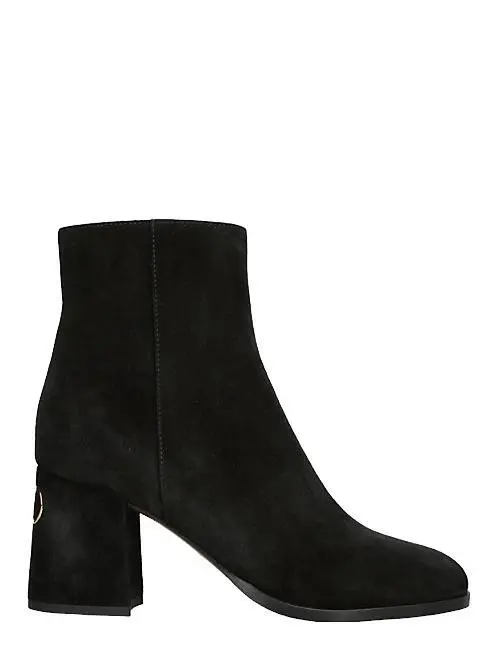 Valentino Garavani Suede Heeled Ankle Boots - Black