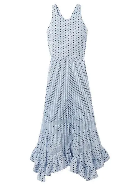Claudie Pierlot Polka-dot Woven Midi Dress - Light Print