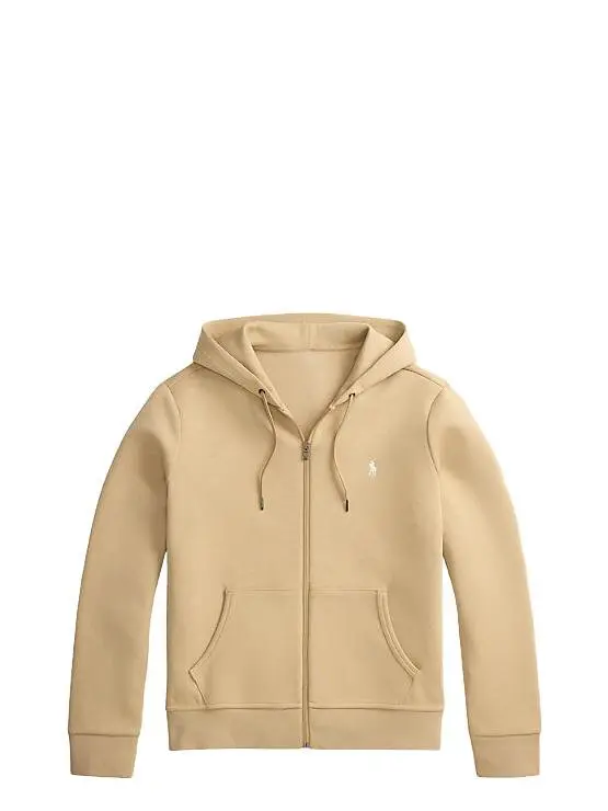 Polo Ralph Lauren Logo-embroidered Zip-up Cotton-blend Hoody - Vintage Khaki/c1730