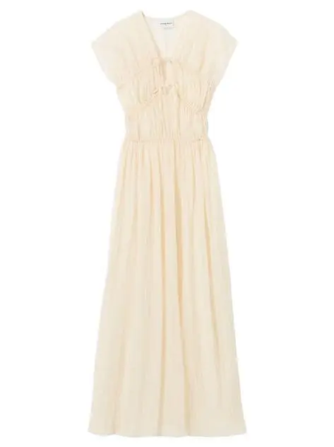 Claudie Pierlot V-neck Maxi Dress - Ivory