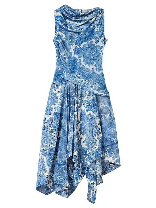 ALLSAINTS Floral-print Stretch-woven Maxi Dress - Joanne Blue