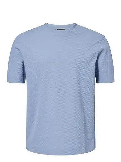 Emporio Armani Jacquard Weave Cotton T-shirt - Oblong Pattern U9324