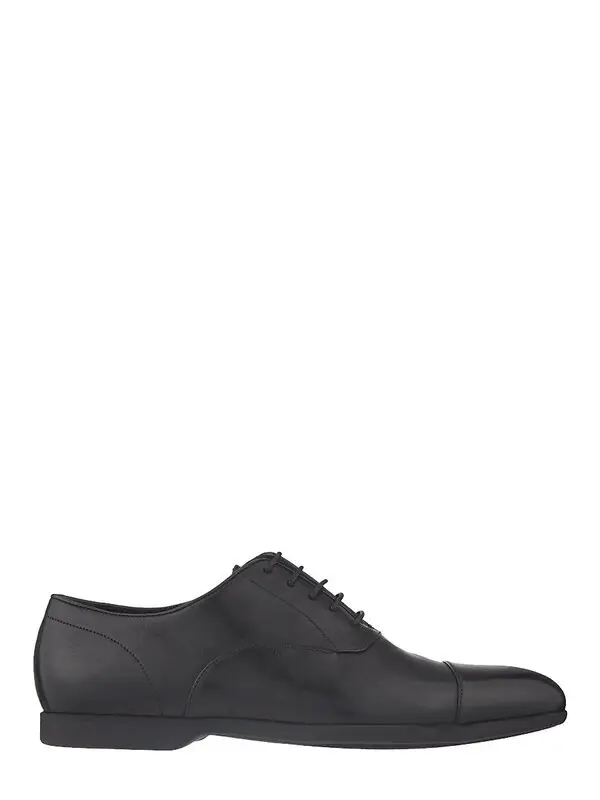 Paul Smith Eduardo Leather Oxford Shoes With Cap Toe - Black