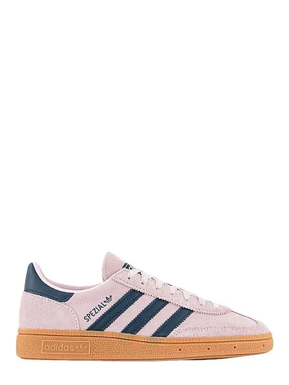 Adidas Handball Spezial Suede Trainers With Gum Sole - Baby Pink Navy Gum