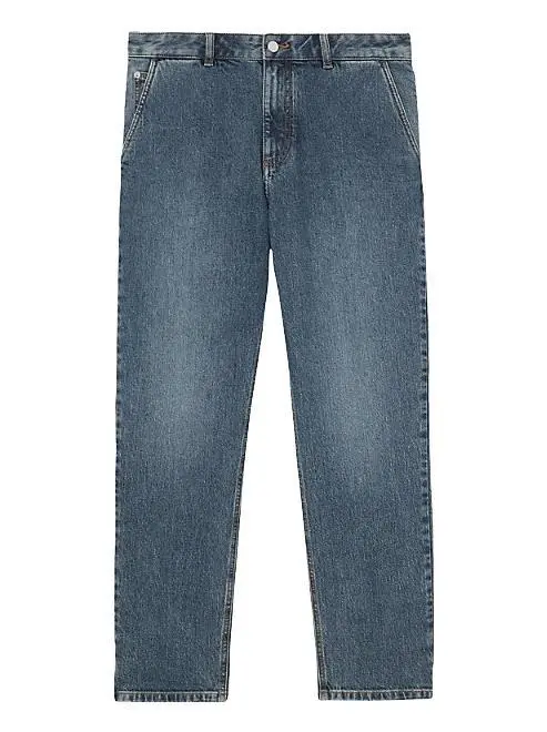 REISS Manhattan Straight-leg Stretch Denim Jeans - Vintage Blue Wash