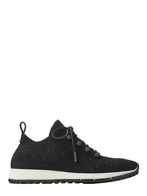JIMMY CHOO Veles Sequin Knit Trainers - V Black