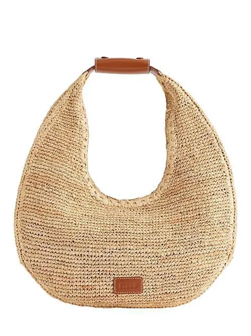 Staud Moon Raffia Tote Bag - Natural/tan