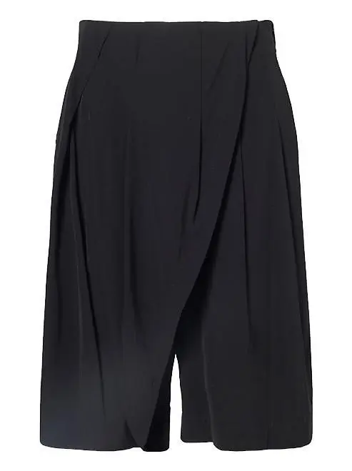 Issey Miyake Looped Draped Crop Woven Trousers - Black