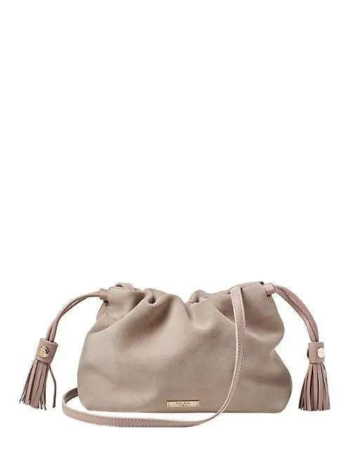 ASPINAL OF LONDON Hudson Suede Pouch Bag - Moleskin