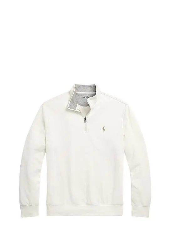 Polo Ralph Lauren Half-zip Jersey Sweatshirt - Parchment Cream/c8634