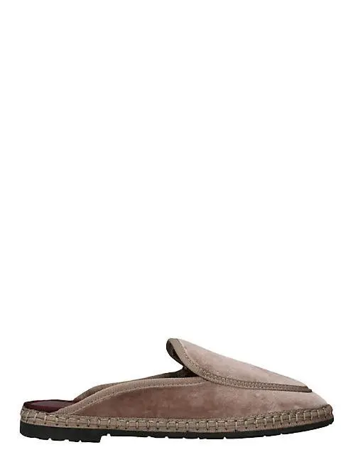 FLABELUS Bruna Cotton-velvet Mules - Brown