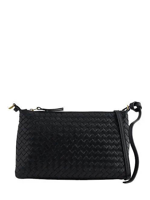 Bottega Veneta Gemellini Medium Nappa Leather Cross-body Bag - Black Brass Vibrato