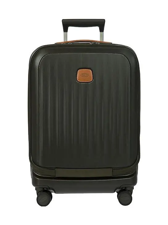 BRICS Taormina Ultra-light Cabin Suitcase With Pocket, 55cm - Olive