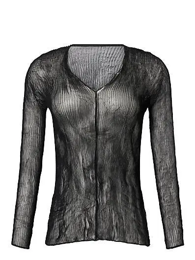 Issey Miyake Sheer Twist Pleats Shirt - Black