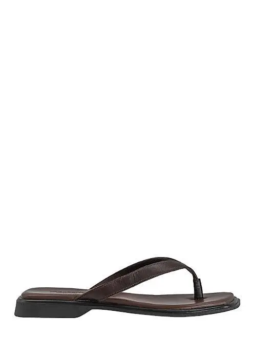 VAGABOND SHOEMAKERS Izzy Flat Leather Sandals - Chocolate Leather