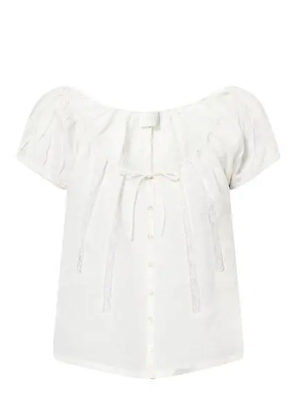 Citizens Of Humanity Tatev Scoop-neck Woven Top - White