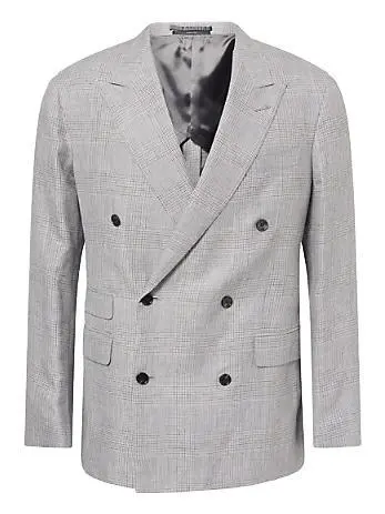 Dunhill Cavendish Double-breasted Check Blazer - Grey