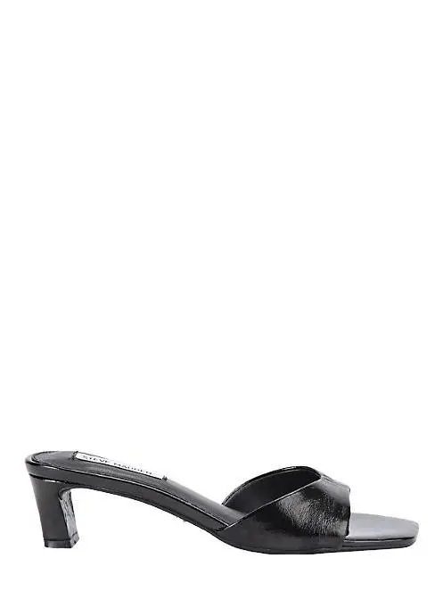 Steve Madden Leather Mules - Black