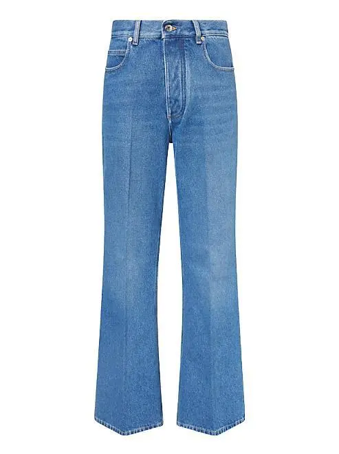 Bottega Veneta Mid-rise Indigo Flare-leg Denim Jeans - Mid Blue