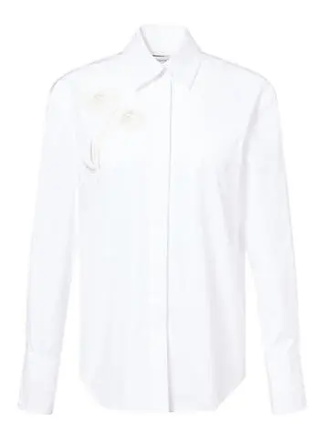 Erdem Embroidered Cotton Shirt - White
