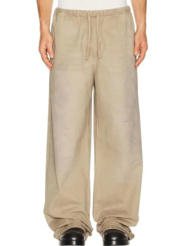 Acne Studios Plott Peached Light Cotton Twill Pant - Light Beige