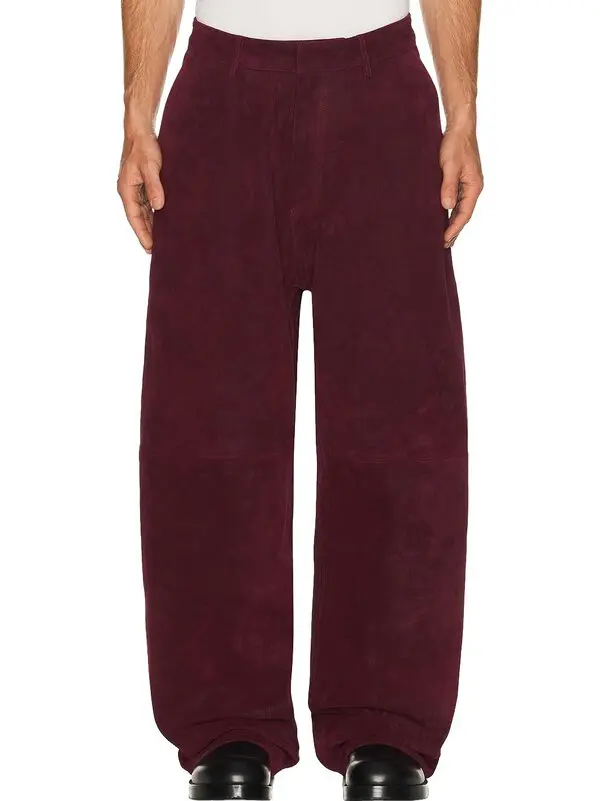 424 Corduroy Leather Trouser - Pigeon Blood