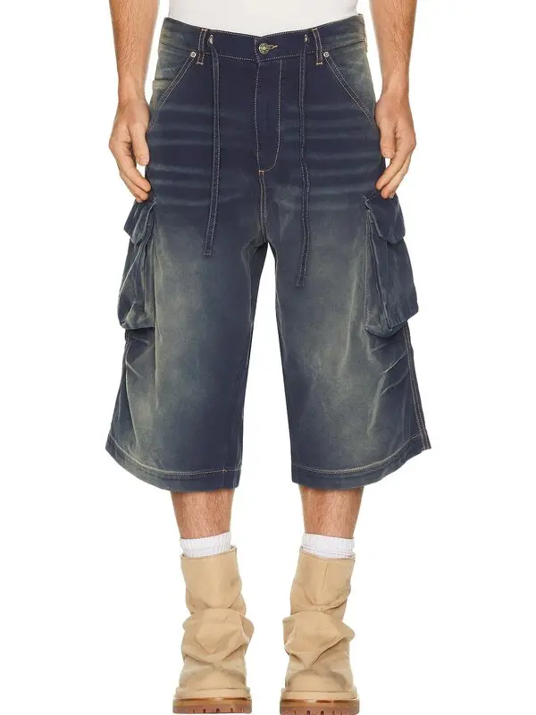 424 Camo Bermudas - Indaco Denim