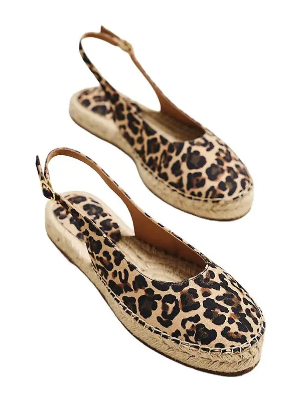 BIBI LOU Slingback Espadrilles - Leopard